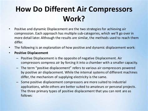 Explanation Of How Positive And Dynamic Displacement Air Compressor