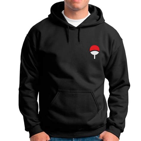 Blusa Naruto Clã Uchiha Moletom Canguru Frente E Costa Shopee Brasil