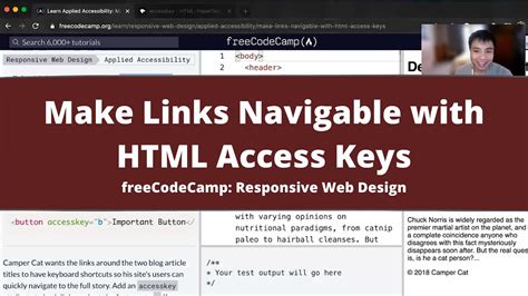 make links navigable with html access keys applied accessibility