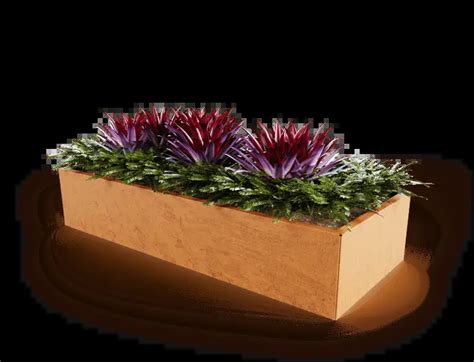 Rectangle Planter Kits Garden Steel And Stone