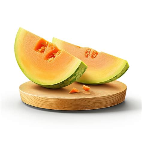 Premium Ai Image Illustration Melon Slice Juiciness
