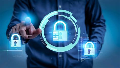 Premium Ai Image Technology Privacy Concept Young Businessman Select The Icon Security On The