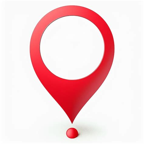 Premium Vector A Red Pin With A Blue Dot On It