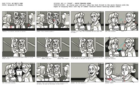Movie Theater Scene Storyboard Sequence On Behance