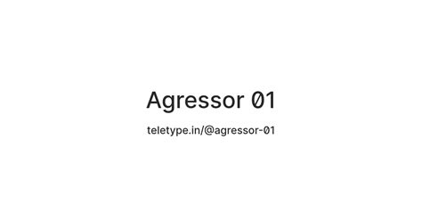 Agressor 01 — Teletype