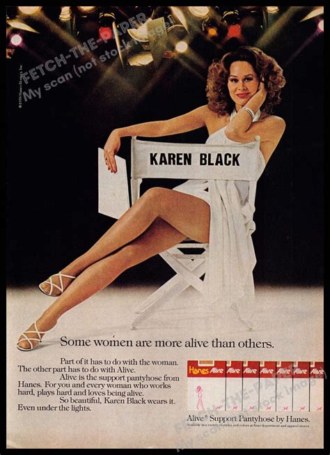 Vintage 1977 Hanes Alive Ad With Karen Black In Pantyhose — Fetch The Paper