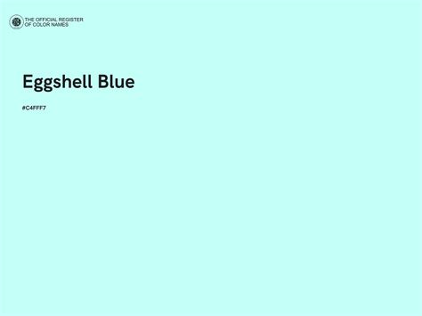 Eggshell Blue Color C4fff7 The Official Register Of Color Names