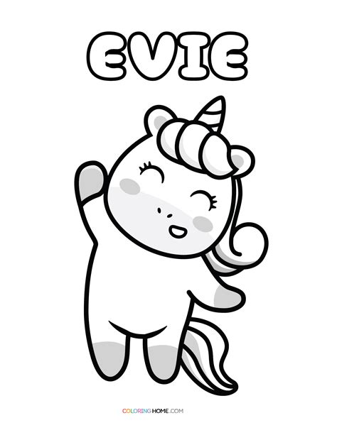 Evie Name Coloring Pages Coloring Home