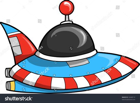 Flying Saucer Vector Illustration Stock Vector Royalty Free 32448112