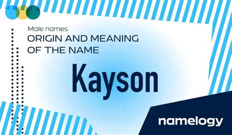 Origin And Meaning Of The Name Kayson