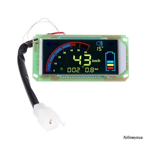Folღ Voltmeter Speedometer For Electric Scooter Bike Motorcycle Bicycle