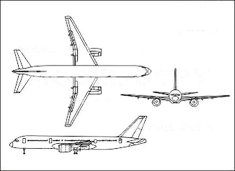 Boeing 757 200 300 2d Drawing Blueprints 28984 Model Copy