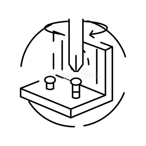 Tighten Screwdriver Assembly Furniture Line Icon Vector Illustration
