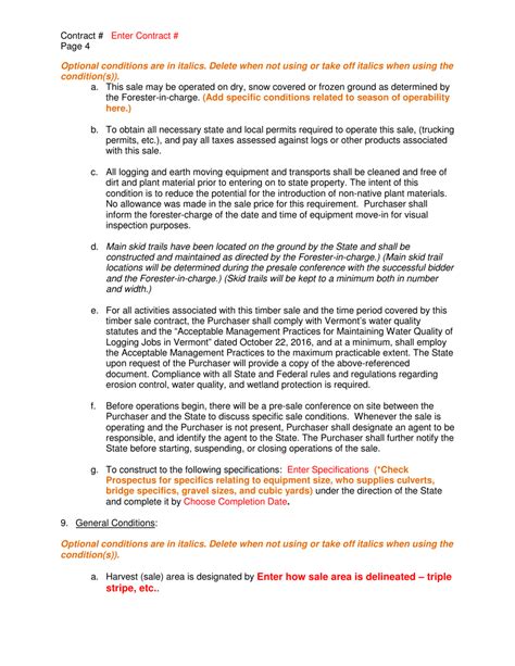 Vermont Timber Sale Contract Template Fill Out Sign Online And