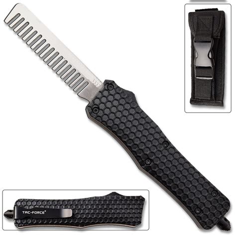 Tac Force Otf Switchblade Black Beard Comb Limited Edition