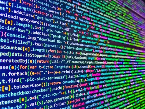 Software Developer Coding Screen Binary Computer Code Background Abstract Digital Technology