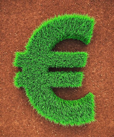 Premium Photo Grass Euro Symbol Making Money Banking