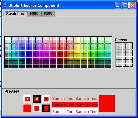 JColorChooser Component In Java SourceCodester