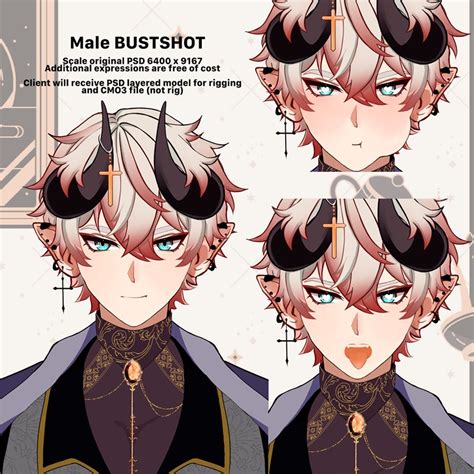 Vtuber Design Male Bustshot Not Rig Hyuks Ko Fi Shop