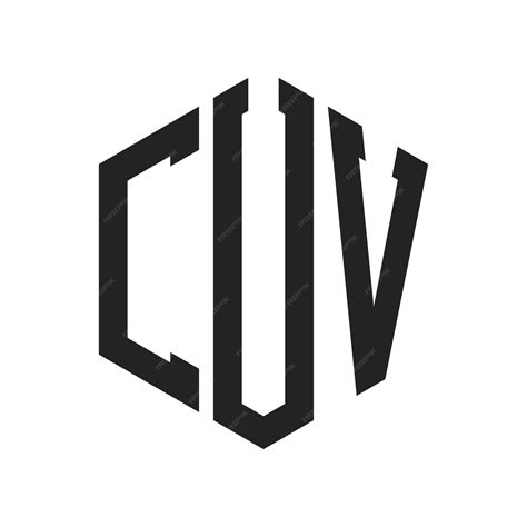 Premium Vector Cuv Logo Design Initial Letter Cuv Monogram Logo Using Hexagon Shape
