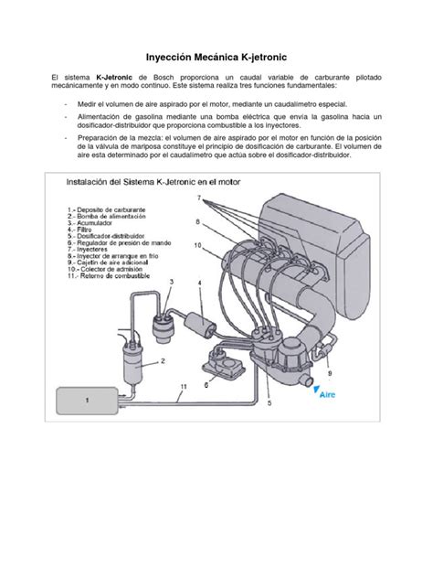 Inyeccion Mecanica K Jetronic Pdf Acelerador Bomba