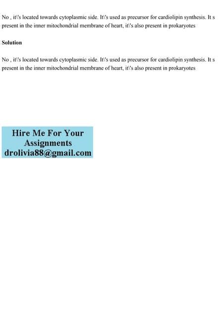 No Its Located Towards Cytoplasmic Side Its Used As Precursorpdf Chemistry Science