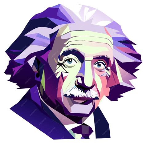 Albert Einstein Vector Illustration Premium Ai Generated Vector