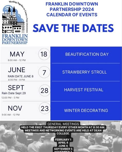 Franklin Matters Mark Your Calendar For These Franklin Downtown Partnership Calendar Of