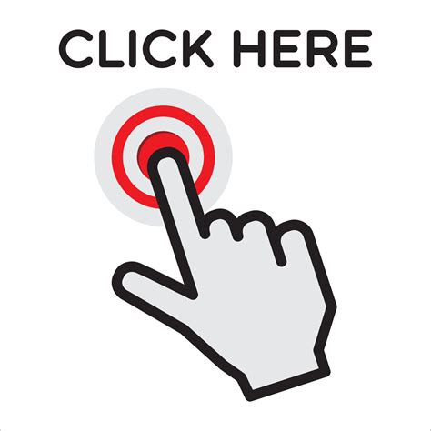 Click Here Button Icon Vector Illustration Symbol 25253478 Vector Art