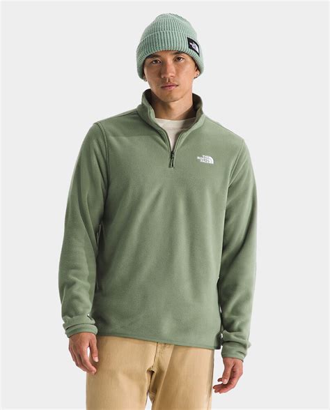 The North Face Quarter Zip Jacket Green Fallenfront
