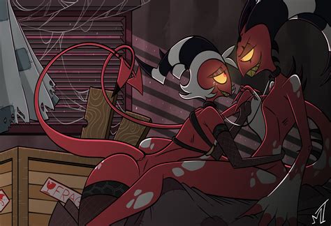 Rule 34 2boys Blitzo Helluva Boss Curved Horn Demon Helluva Boss