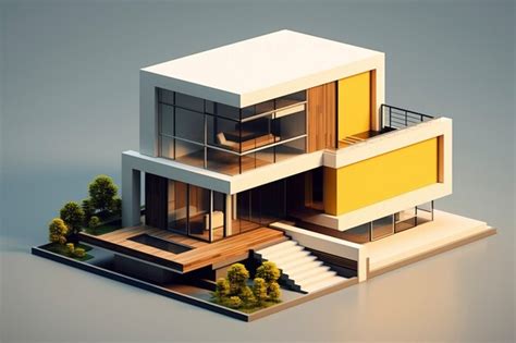 Free Ai Image Three Dimensional House Model