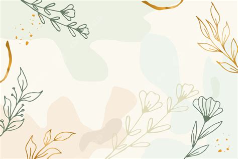 Aesthetic Hand Drawn Floral Background Vector Aesthetic Background