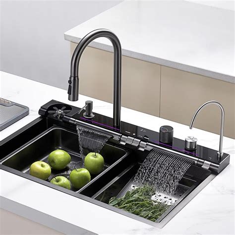 Chiuveta Multifunctionala Pentru Bucatarie Inox 75x45 Cm Negru