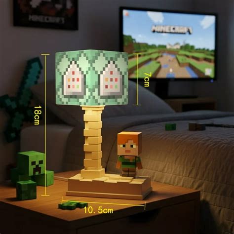 Minecraft Chain Command Block Night Light With Type C Charging 5 Level Light Modes Pixel Chain