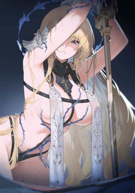 Rule 34 Armpit Blonde Hair Breasts Breasts Female Fleurdelys Wuthering Waves Girl Leaning