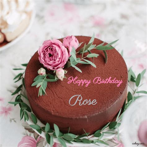 Rose Flower Birthday Cake With Name Best Flower Site