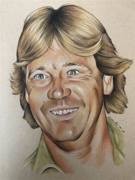 Steve Irwin Original Pencil Drawing Fan Art A4 The Crocodile Etsy