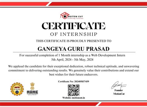 Internship Aicte Msme Prasad Bandaru