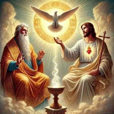 Jesus Christ Artwork Image Of The Holy Trinity Holy Spirit God And