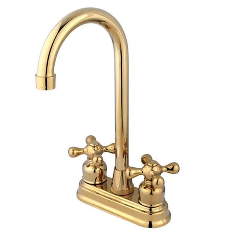 Kingston Brass Polished Brass Two Handle Bar Faucet Overstock 6028024