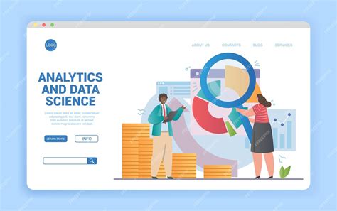 Analytics And Data Science Concept With Diverse Man And Woman Looking