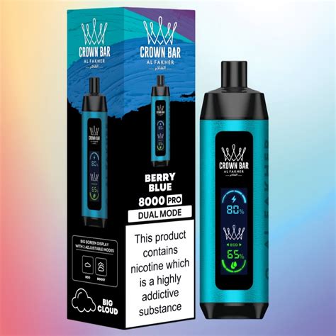 Acheter Le Al Fakher Crown Bar 8000 Puffs Vape Berry Blue à €7 5