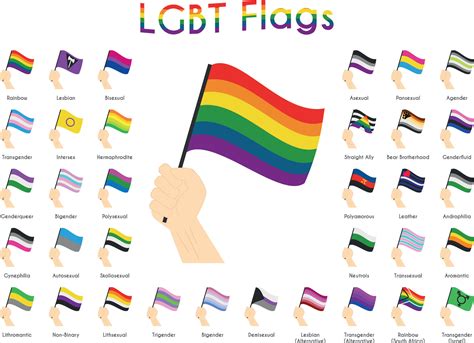 Set Of 34 Lgbt Sexual And Gender Tendencies Pride Flags Vector Illustration 24888032 Vector Art