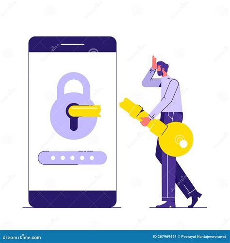 wrong password or key access denied concept stock vector