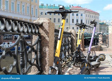 Dott Mobility Logo On An Electric Scooter And Bicycles Editorial Photo