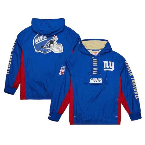 Mens Mitchell And Ness Royal New York Giants Team Og 20 Anorak Vintage