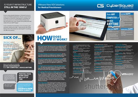 Vmware View Vdi Brochure Design For It Company 85 Brochure Designs