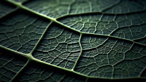 Premium Ai Image Detailed Macro Leaf Vein Pattern