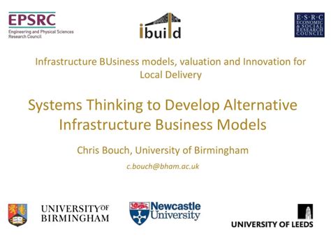 Ppt Systems Thinking To Develop Alternative Infrastructure Business